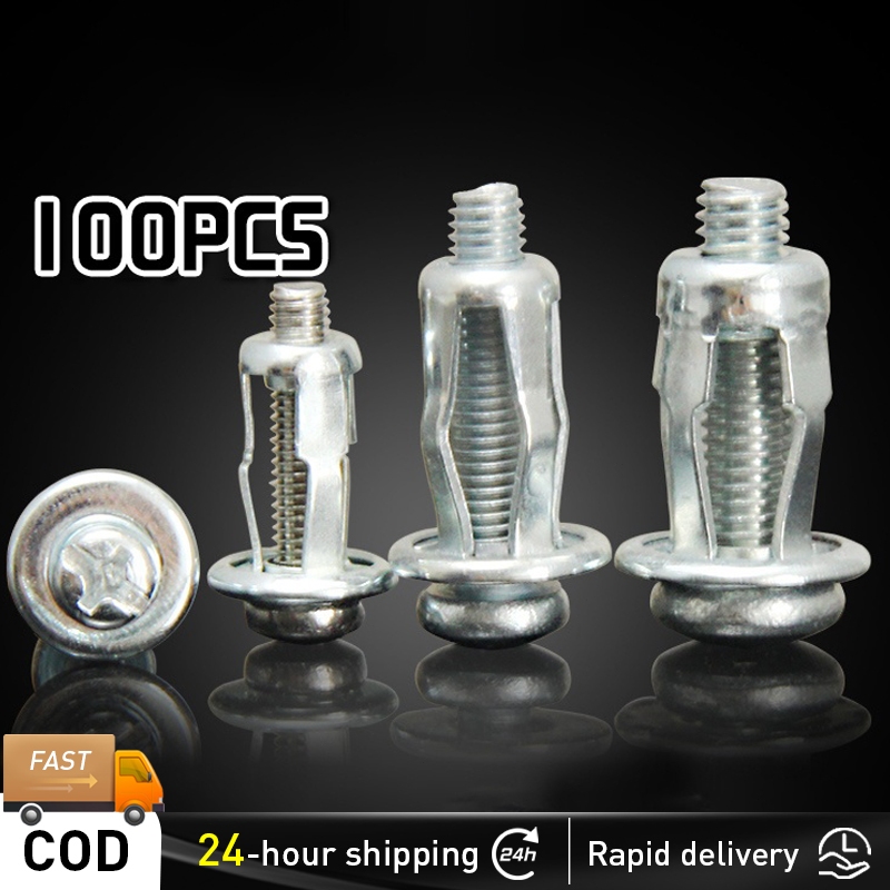 JYP 100pcs M4 M6 Petal Rivet Lock Nuts With Screw Jack Nuts For Car ...