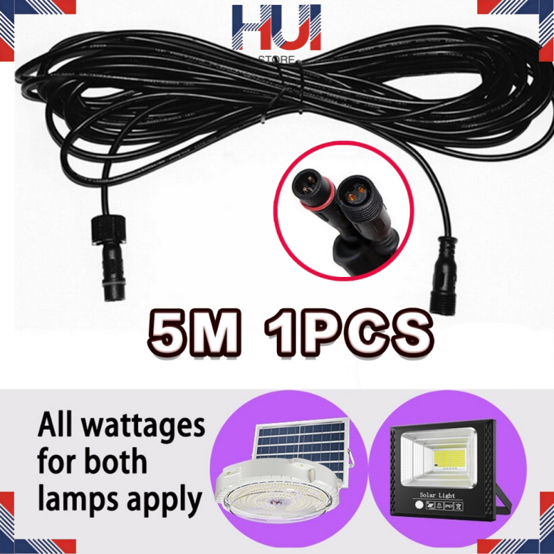 10 Meters Solar Light Extension 5M/10M Cable Thick Wire Outdoor Flood ...
