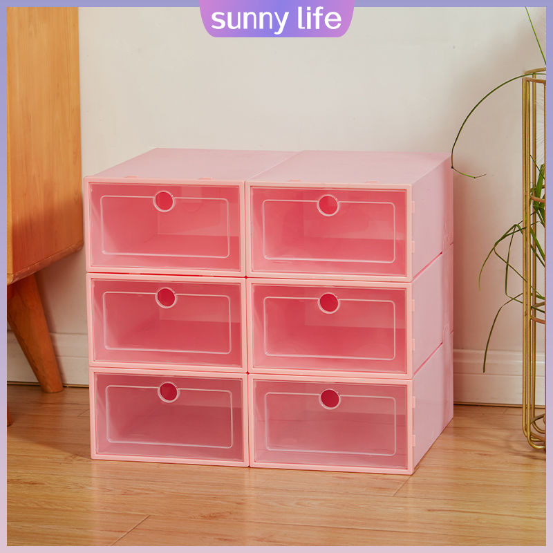 Big Shoe Box Storage Candy Color Shoe Box Foldable Drawer Shoe Box ...