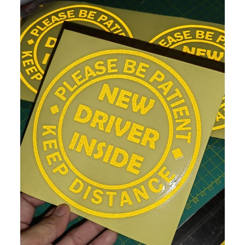 NEW DRIVER Please be Patient | Decal Sticker Japan reflective 14.5cm ...