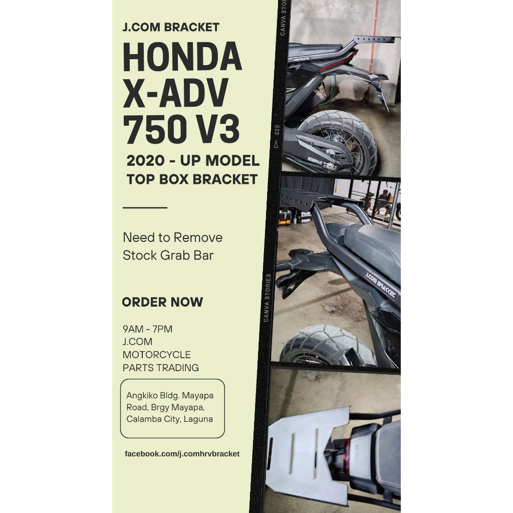HONDA X-ADV750 V3 2021-UP Model Topbox Bracket with Side Pannier ...