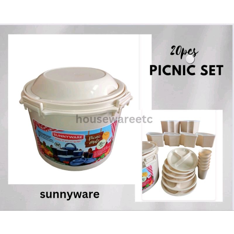 Sunnyware picnic set 20pcs | Shopee Malaysia