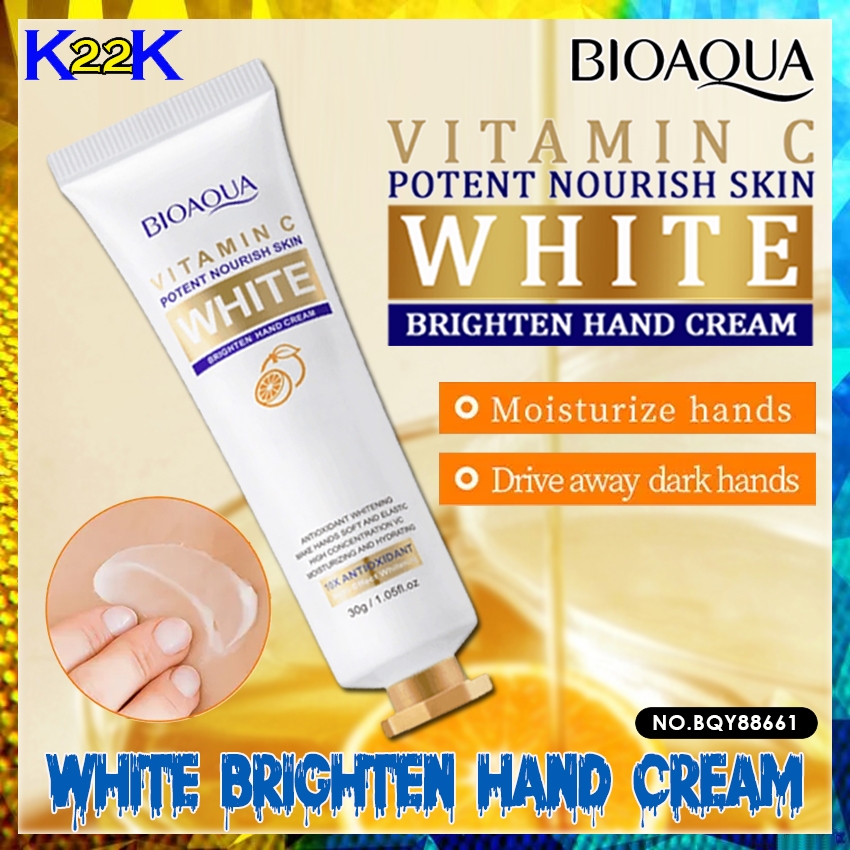 BIOAQUA Vitamin C WHITE Hand Cream Brightening Whitening Hand Cream 30g (NO.BQY88661) | Shopee ...
