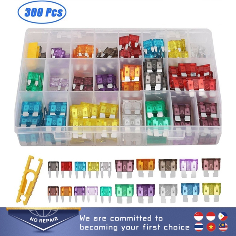 300PCS auto blade fuse small and standard insert car fuse | Shopee Malaysia