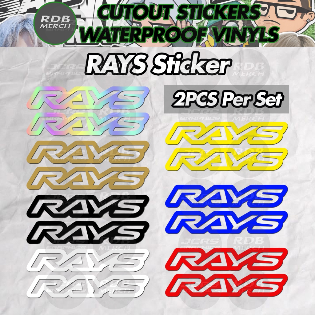 Rays 200mm Car Sticker Waterproof Cutout Vinyl Decal for flask laptop ...