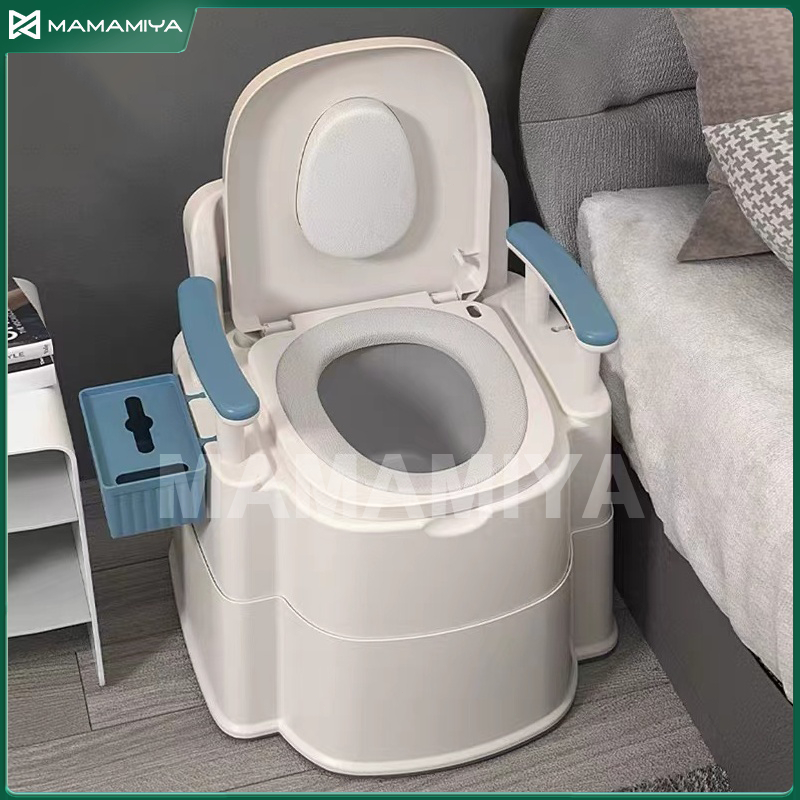 Portable Toilet with Inner Bucket Detachable Plastic Toilet for Adult ...
