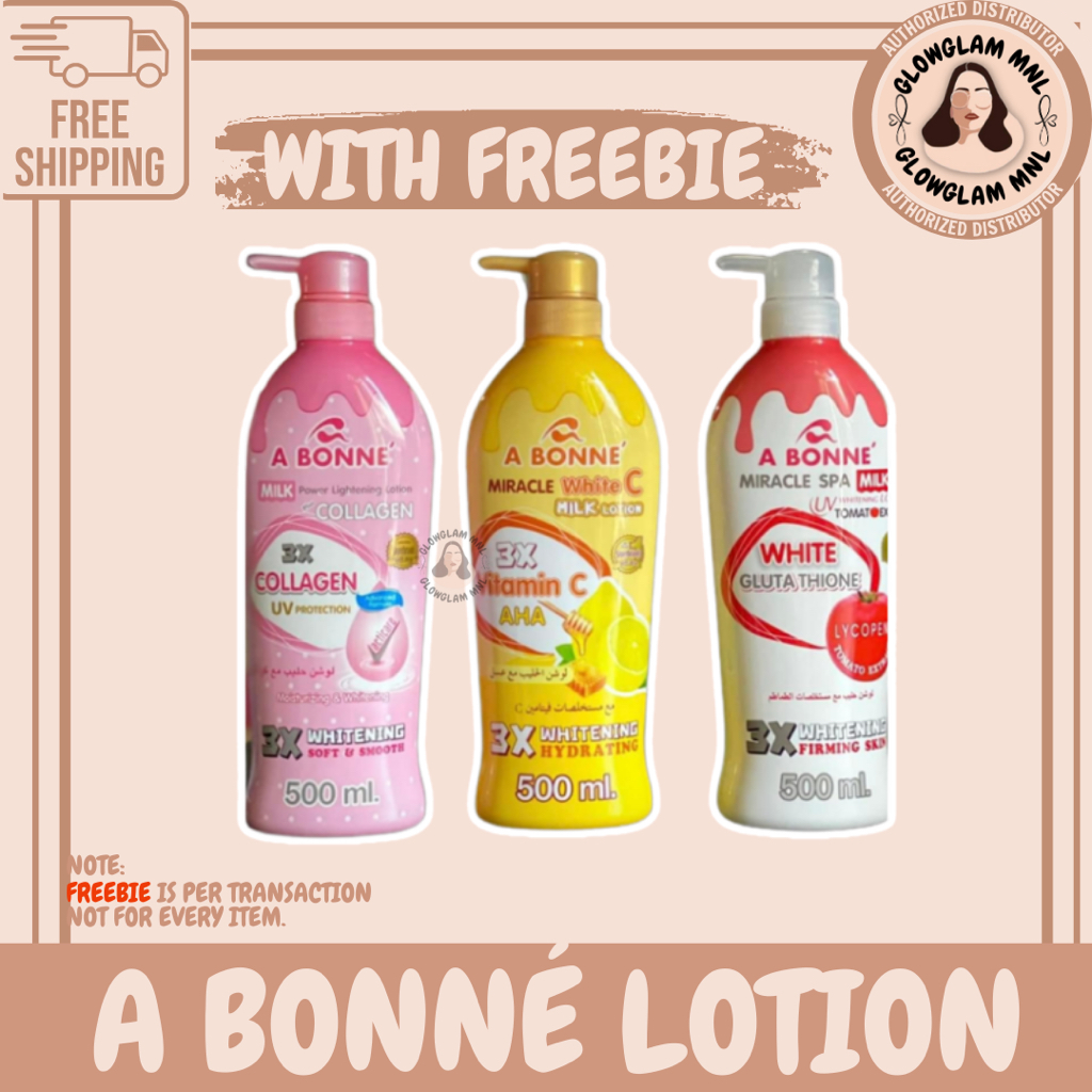 ABONNE Whitening Lotion With Collagen 500ml (WITH FREEBIE) | Shopee ...
