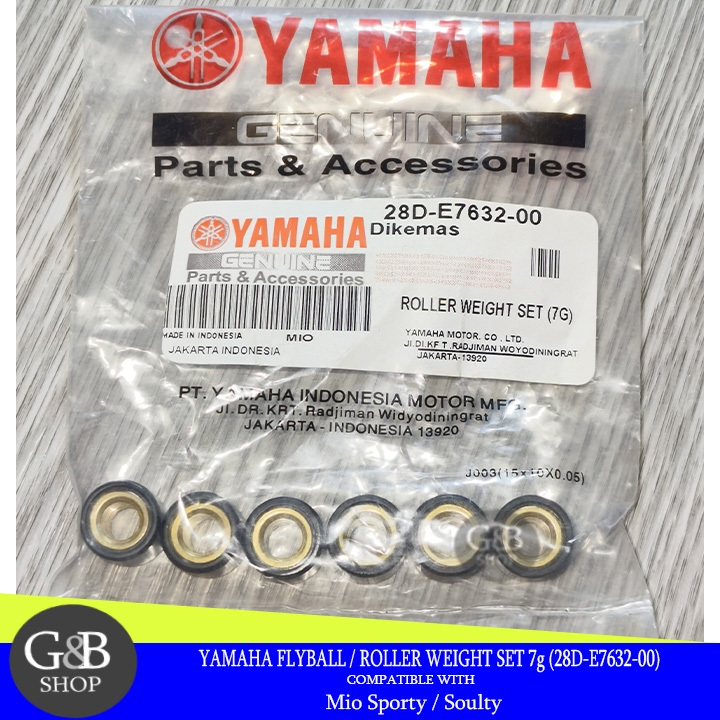 7G GB YAMAHA FLYBALL / ROLLER WEIGHT SET / PULLEY BALL FOR Mio Sporty ...