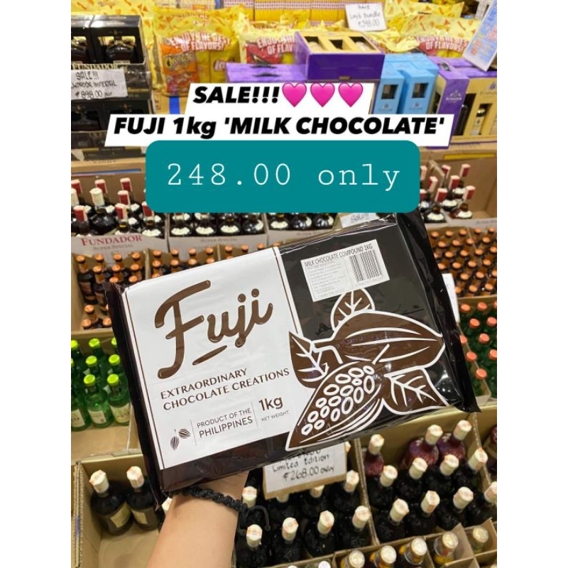 FUJI Chocolate 1 kilo semi sweet/dark chocolate/milk choco | Shopee ...