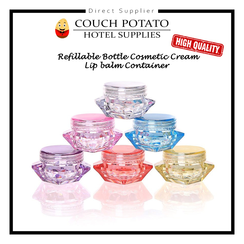 1pc Refillable Bottle Cosmetic Cream Lip balm Container Portable ...