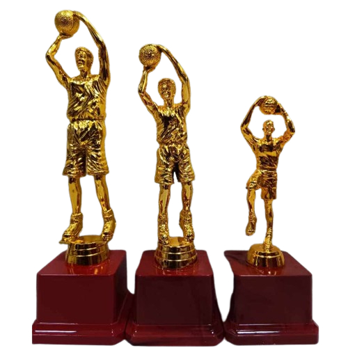 BASKETBALL FIGURE TROPHY SET OF 3 HEIGHT 27CM \ 23CM \ 19CM ( CUSTOMIZE ...