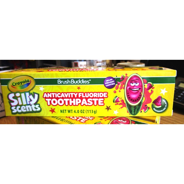 BRUSH BUDDIES CRAYOLA ANTICAVITY FLOURIDE TOOTHPASTE SILL SCENTS ...
