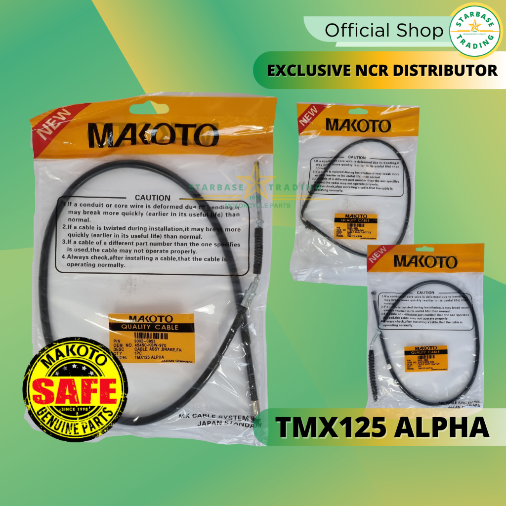 Makoto | Cable Assy | TMX 125 ALPHA | Clutch | Front Brake ...