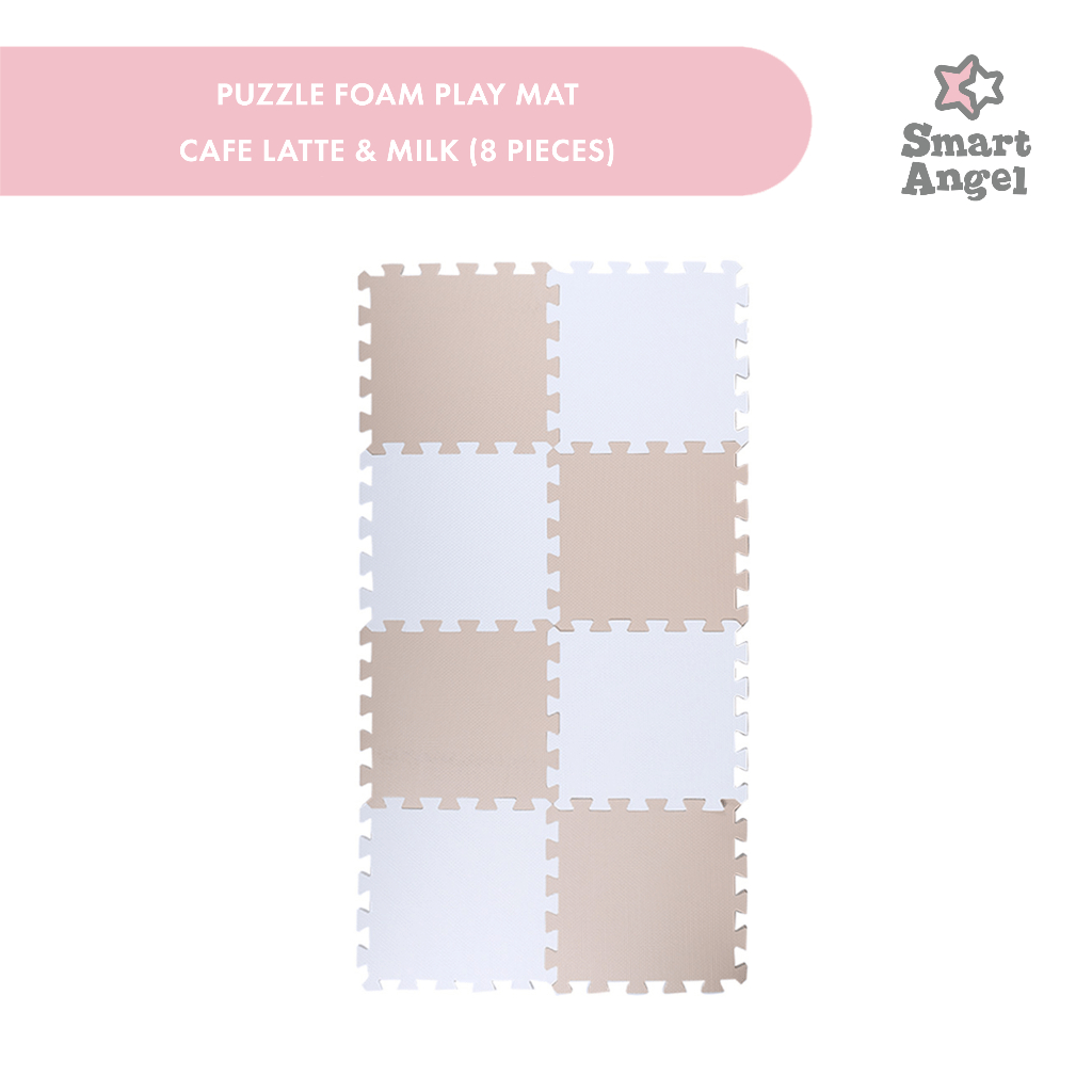 Smart Angel Puzzle Foam Play Mat - Cafe Latte and Milk (8 pieces ...