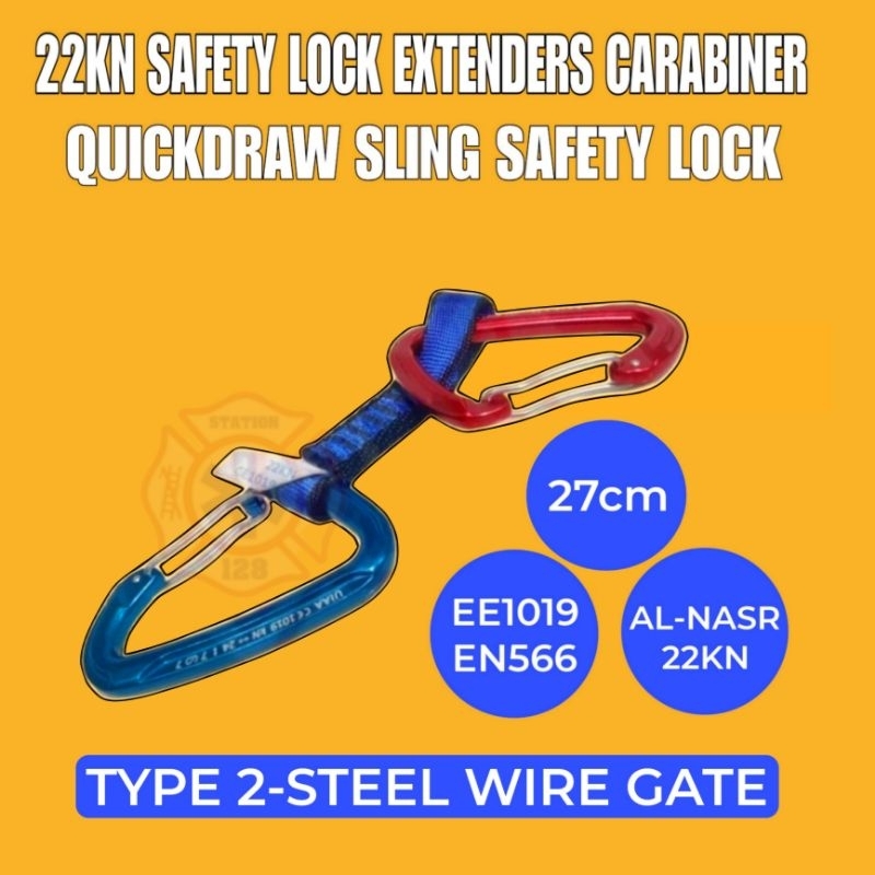 Safety Lock Quickdraw Extenders 27cm Sling Mountaineer Outdoor Protect ...