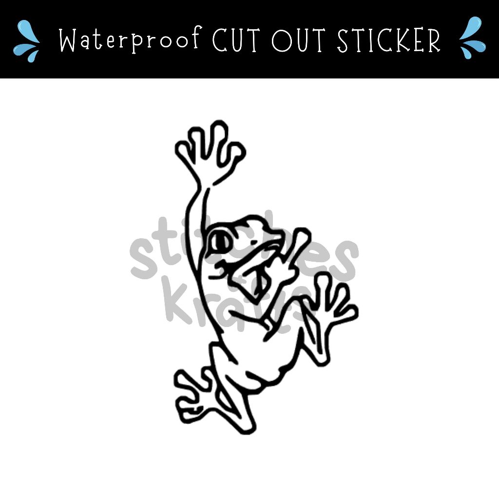 Frog sticker waterproof cut out vinyl decal | Shopee Malaysia
