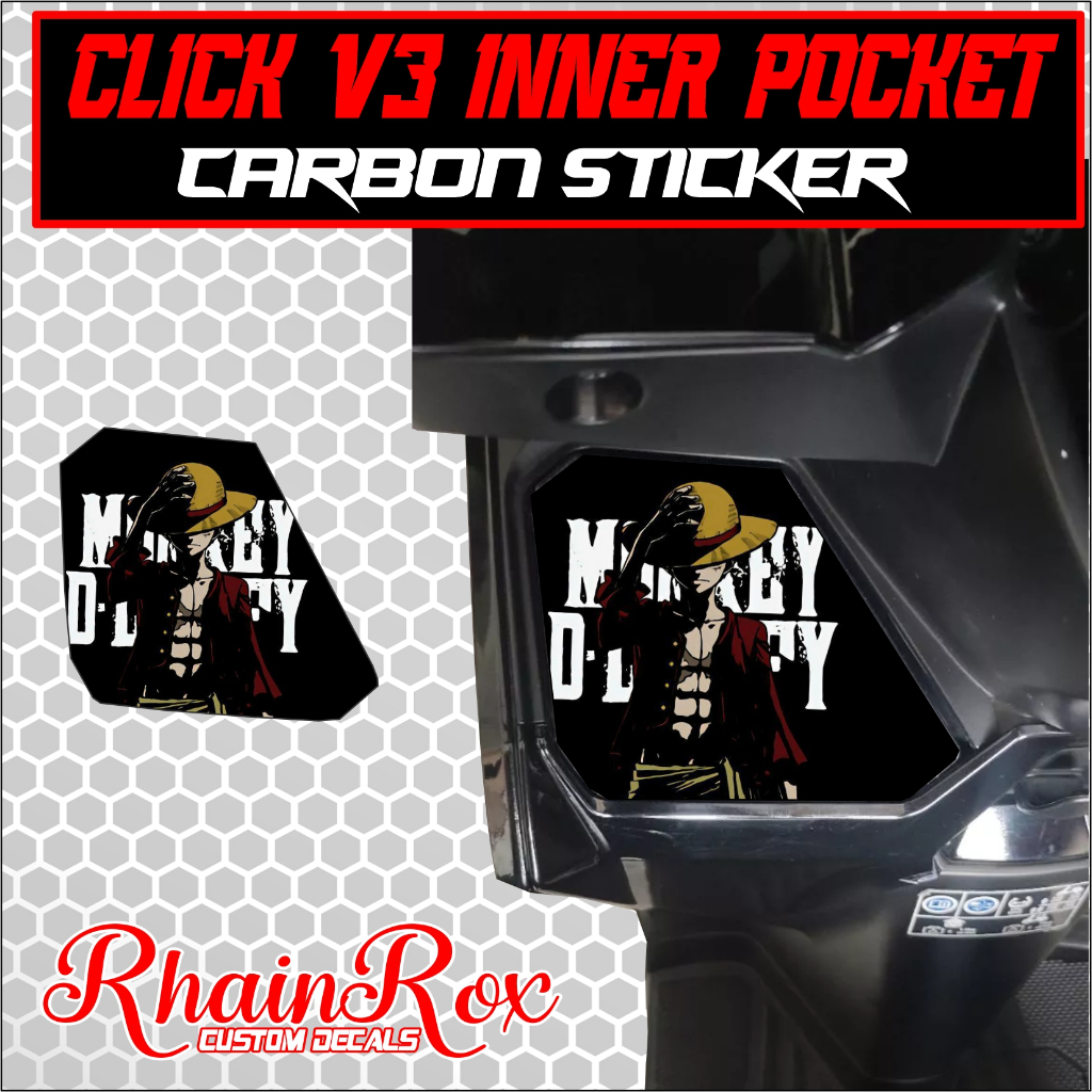 honda click v3 inner pocket sticker printed laminated customized ...
