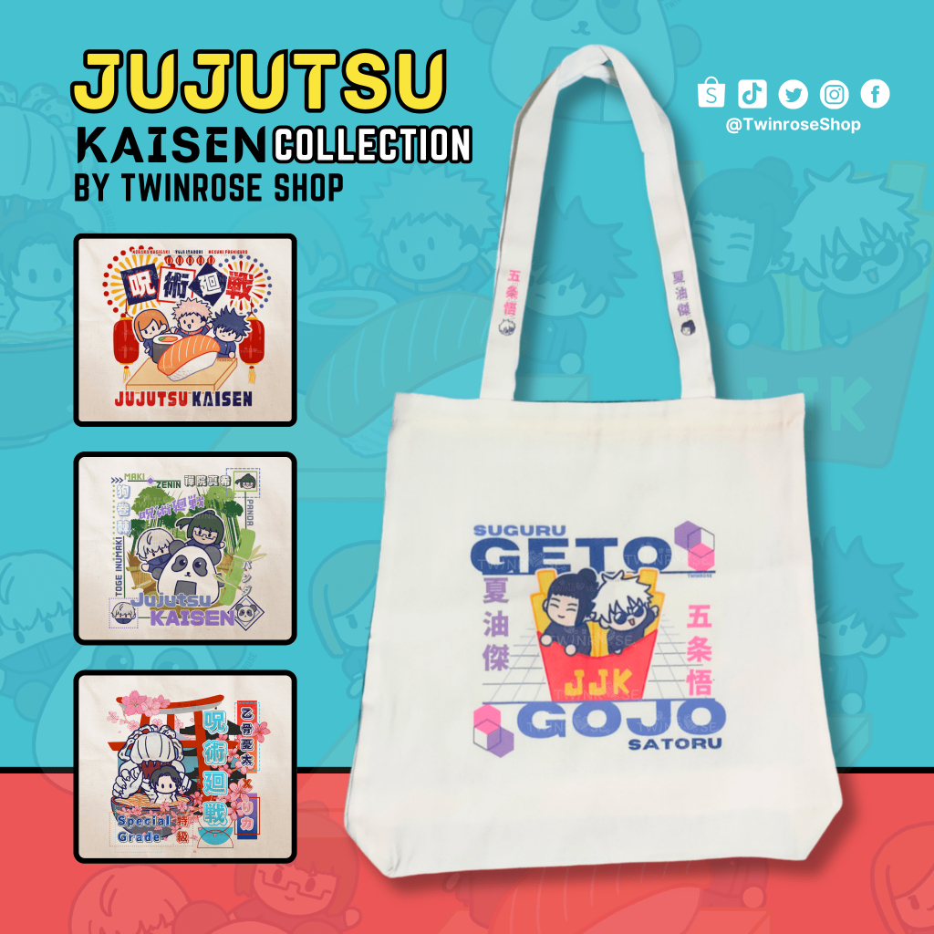 Jujutsu Kaisen Collection - Tote Bags (JJK) [Twinrose Shop - Anime ...