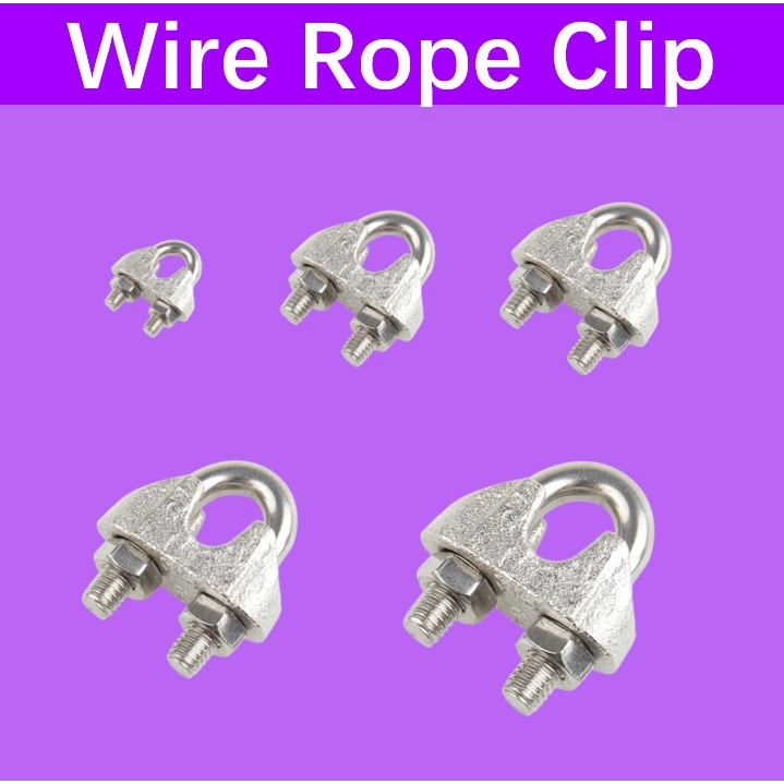 Mago 3mm-8mm Galvanized Wire Rope Clip Steel Clip Gi U Clamp Wire Rope ...