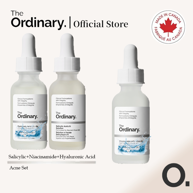 The Ordinary Acne Set Niacinamide Serum & Salicylic Acid & Hyaluronic ...