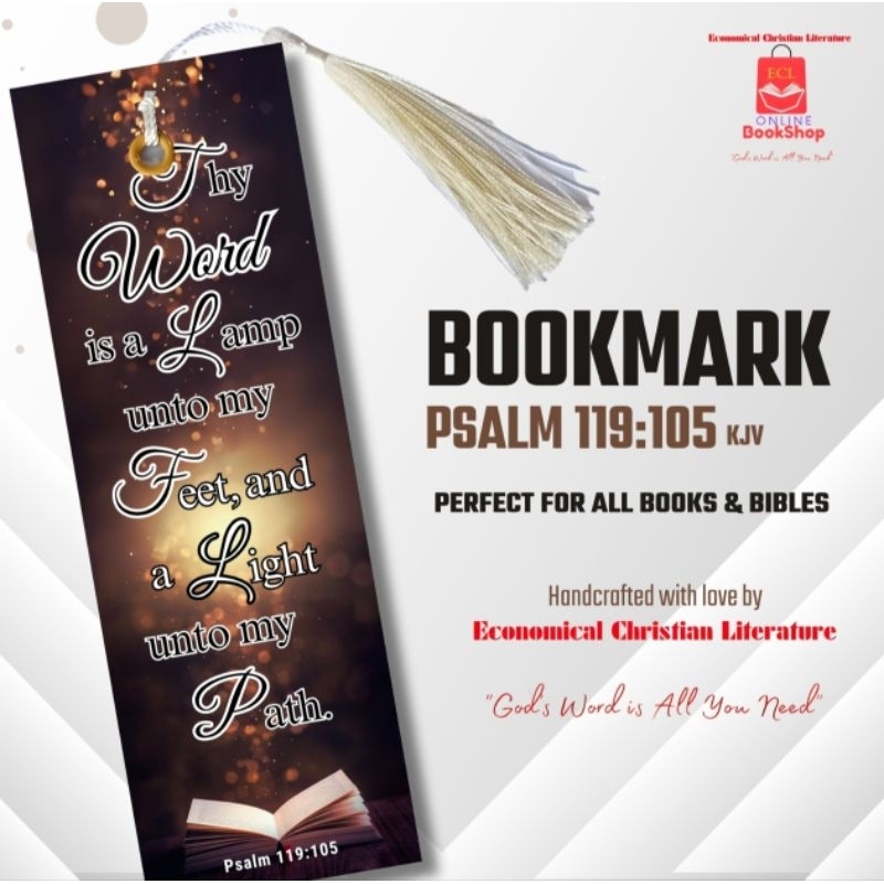 Bible Verse Bookmark Psalm 119:105 KJV | Shopee Malaysia