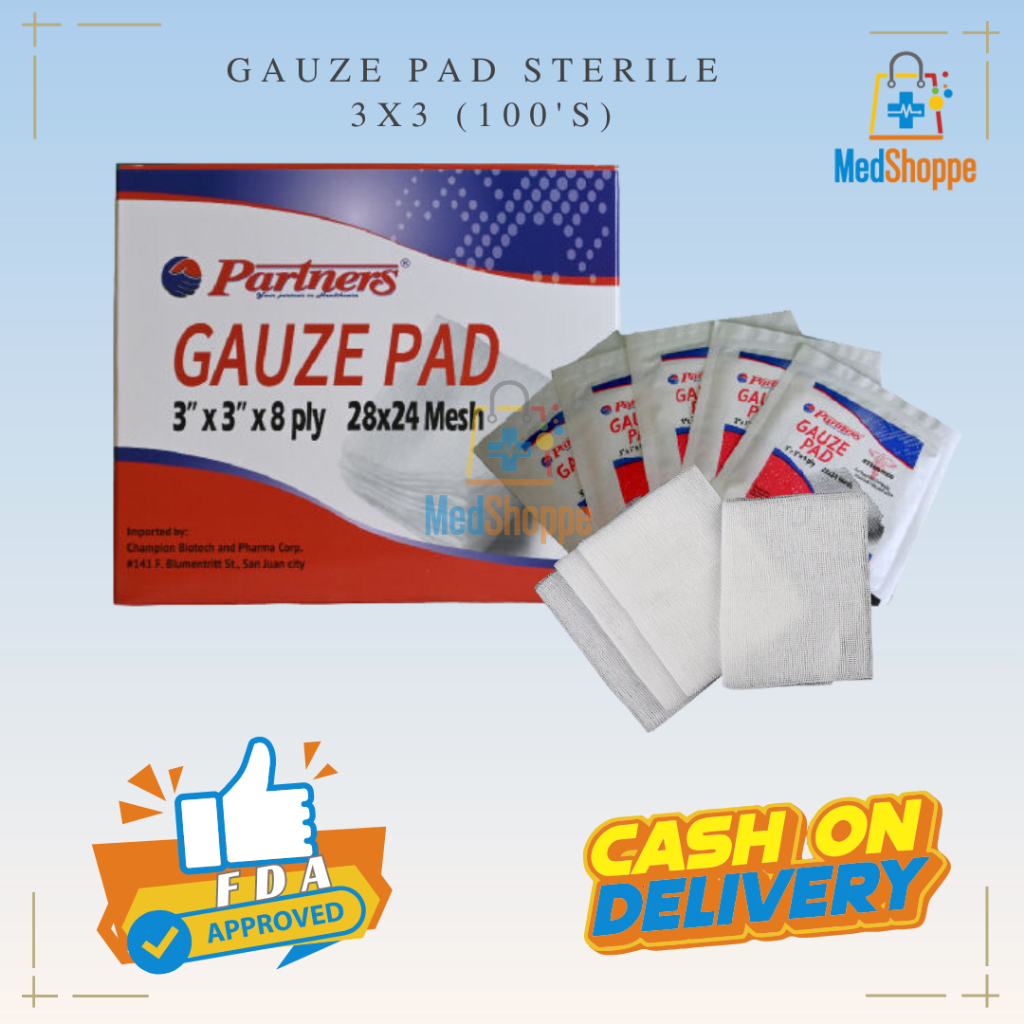 GAUZE PAD STERILE 3X3 (100's) | Shopee Malaysia