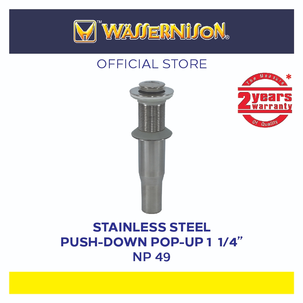 NP 49 Wassernison Push Down Pop-Up 1 1/4" Without Overflow | Shopee ...