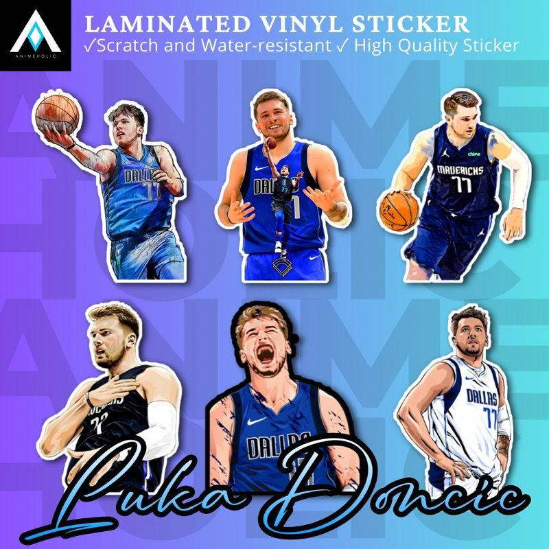 LUKA DONCIC DALLAS MAVERICKS NBA STICKERS LAMINATED VINYL STICKERS ...