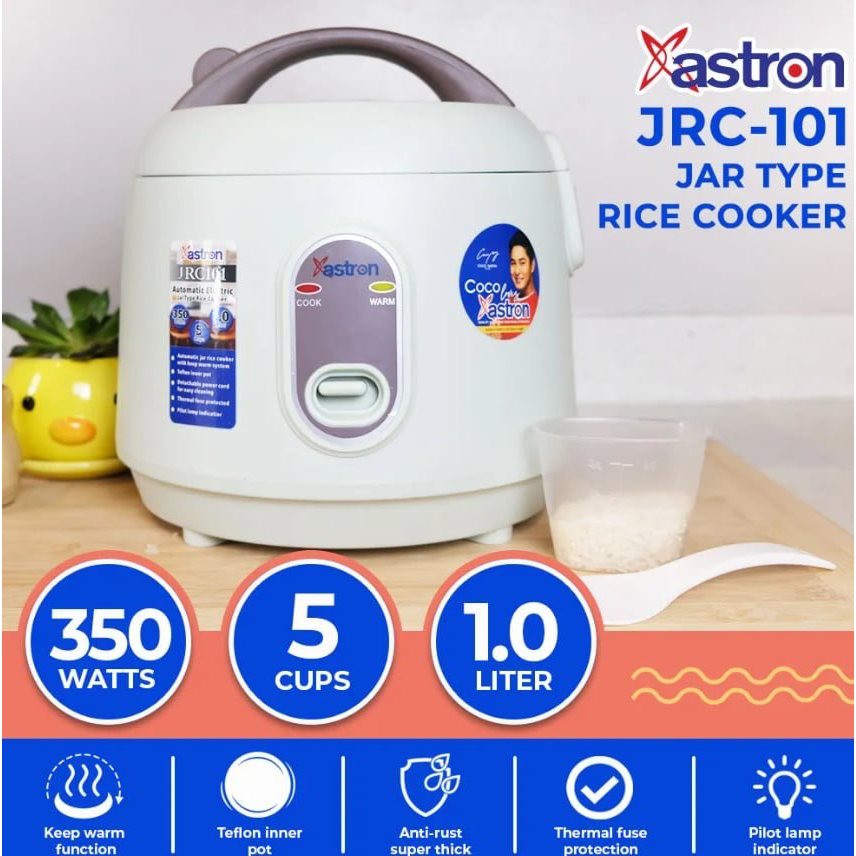 MK ASTRON JRC-101 1L 5 Cups 350W Jar Type Rice Cooker 3 / 4 Person with ...