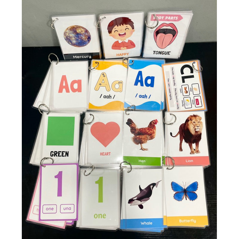 Kids Educational plain flash cards alphabet, numbers, multiplication ...