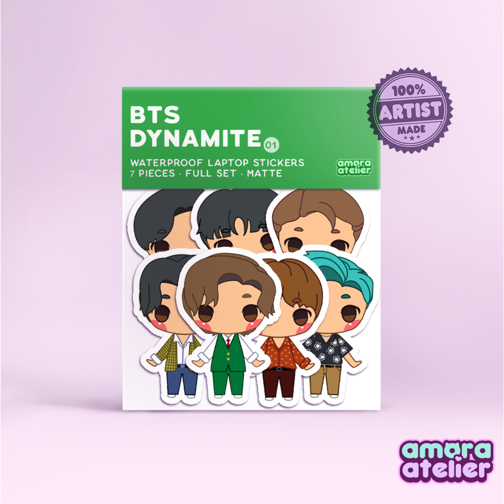 Sticker Pack | BTS Dynamite Laptop Stickers No. 01 | Fan Art by Amora ...