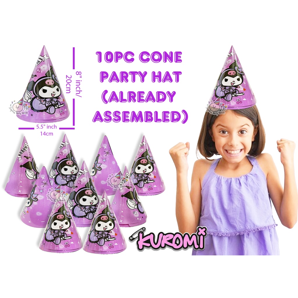 20cm Cone Hat Kuromi Party Hat (Already Made & Assembled) | Shopee Malaysia