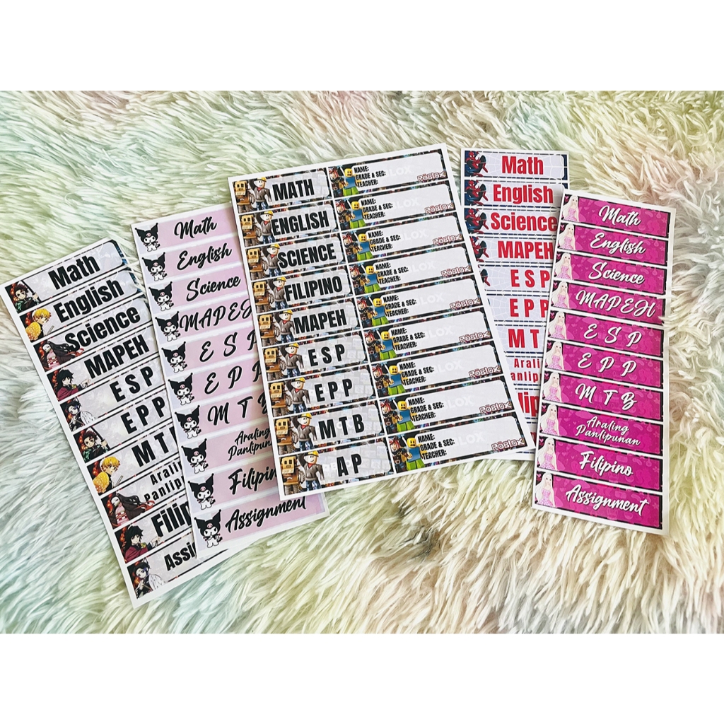 Sticker Labels / Subject label / notebook label | Shopee Malaysia