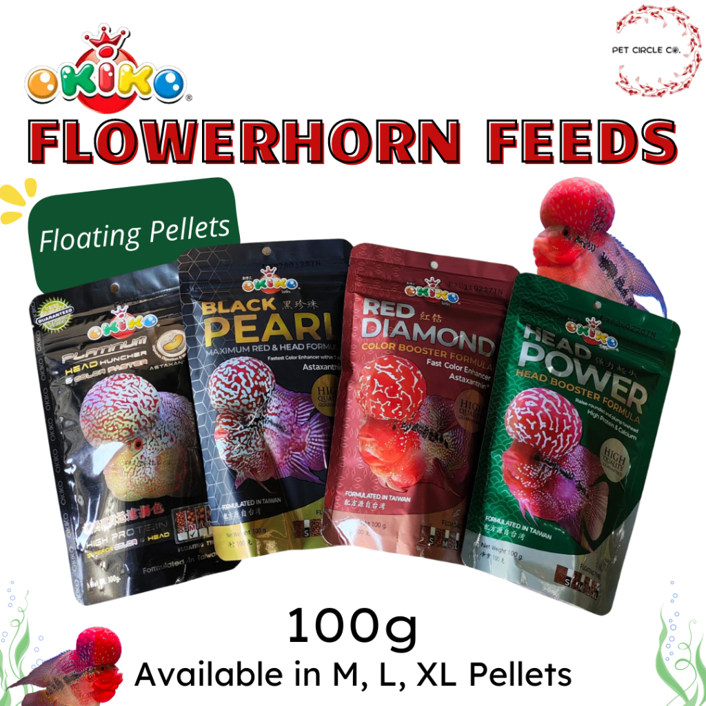 New and Improved Okiko Flowerhorn Feeds Flowerhorn Fish Food 100g ...