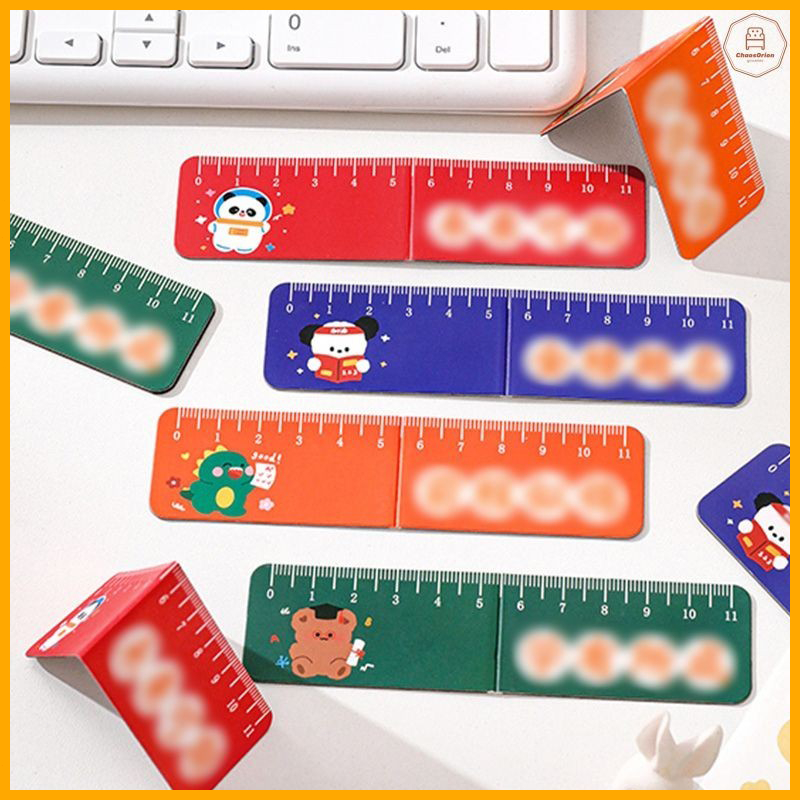 CHO Cartoon Magnetic Bookmark Ruler Student Cute Folding Book Page Clip ...