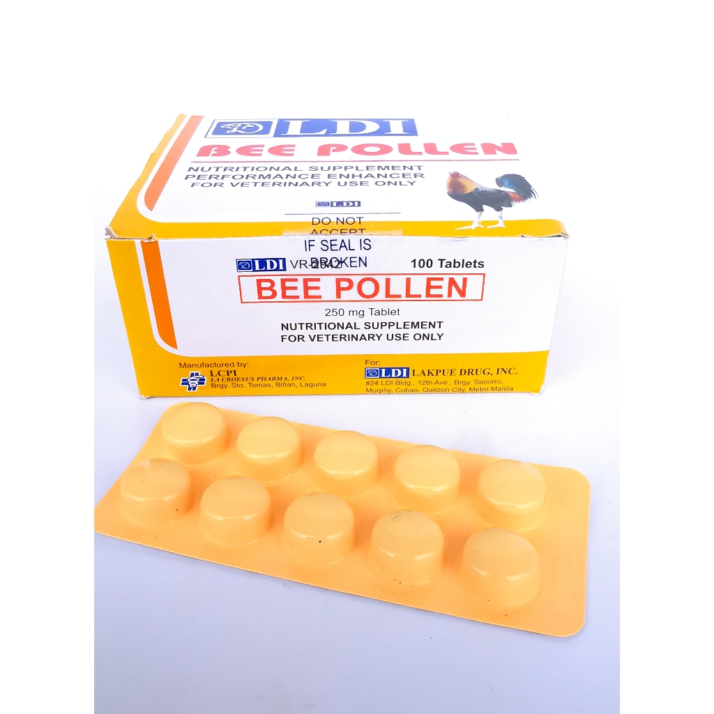 LDI Bee Pollen Performance Enhancer for Gamefowls (10 tablets) | Shopee ...