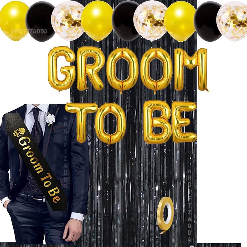 PT190 Team Groom To Be Sash & Balloons - Future Groom Pre-Wedding Party ...