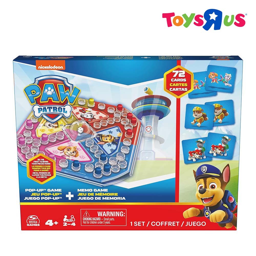 Nickelodeon Paw Patrol Pop-Up Game + Memo Game 72 Cards | Shopee Malaysia