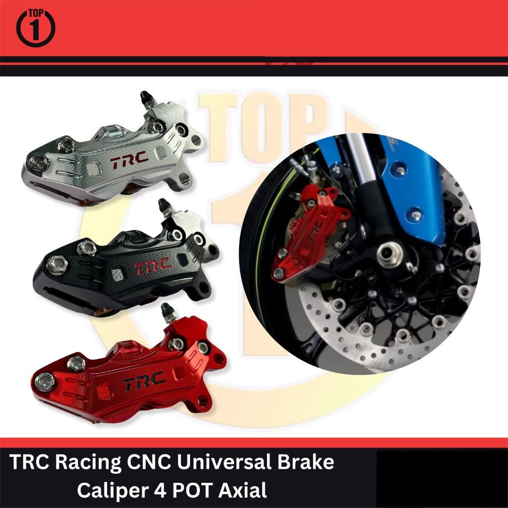 Top1 Motors TRC Racing CNC Universal Brake Caliper 4 POT Axial Made in ...