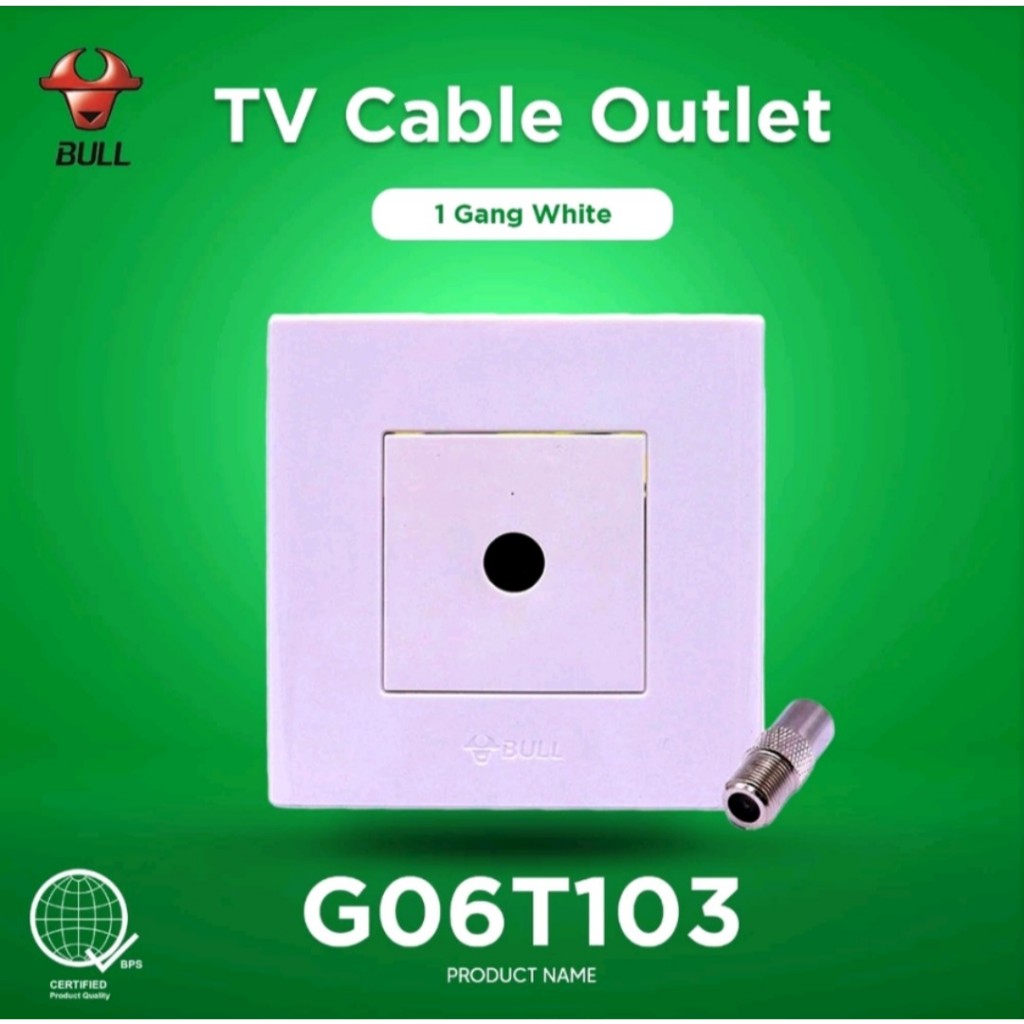 BULL 1 Gang Television TV Socket G06T103 | Shopee Malaysia