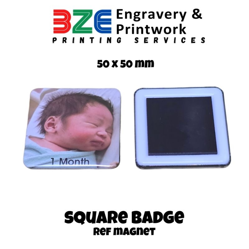 3ZE Photo Square Badge Ref Magnet | 50 x 50 mm | Shopee Malaysia