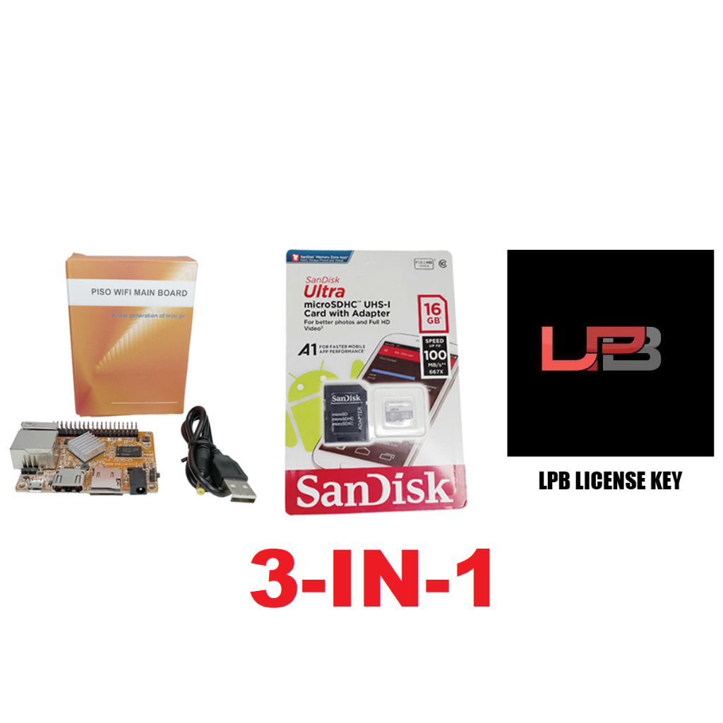 MICRO PC PISO WIFI MAIN BOARD + SD CARD with IMAGE + LPB FULLY ...