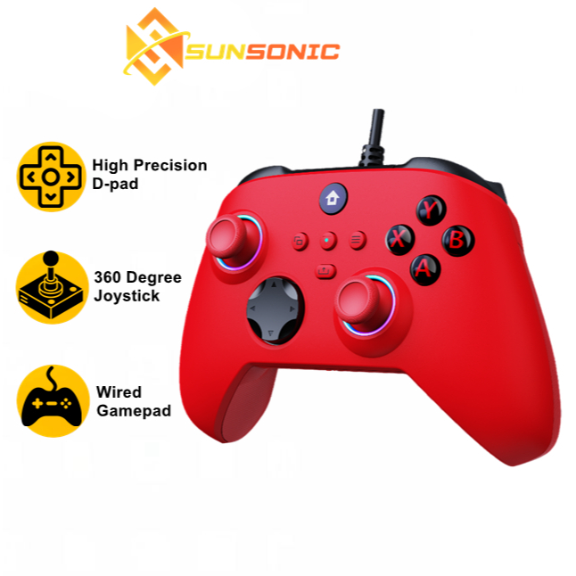 XB-024 Wired Controller Dual Vibration Ultra Low Latency Support For ...