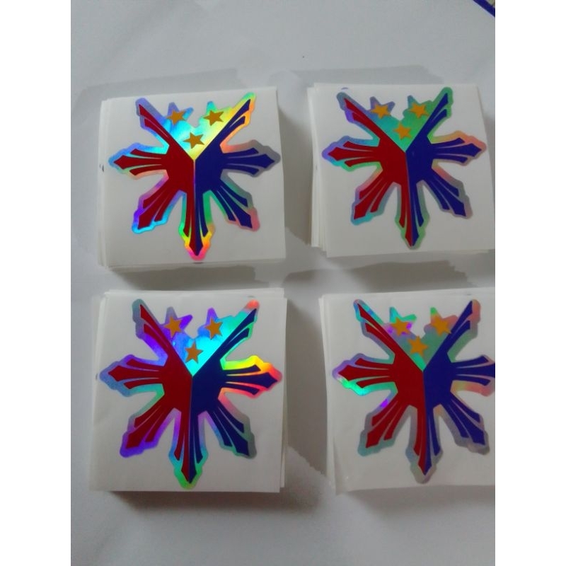 3 Color PHILIPPINE FLAG REFLECTORIZED STICKERS,MOTOR CAE STICKERS ...