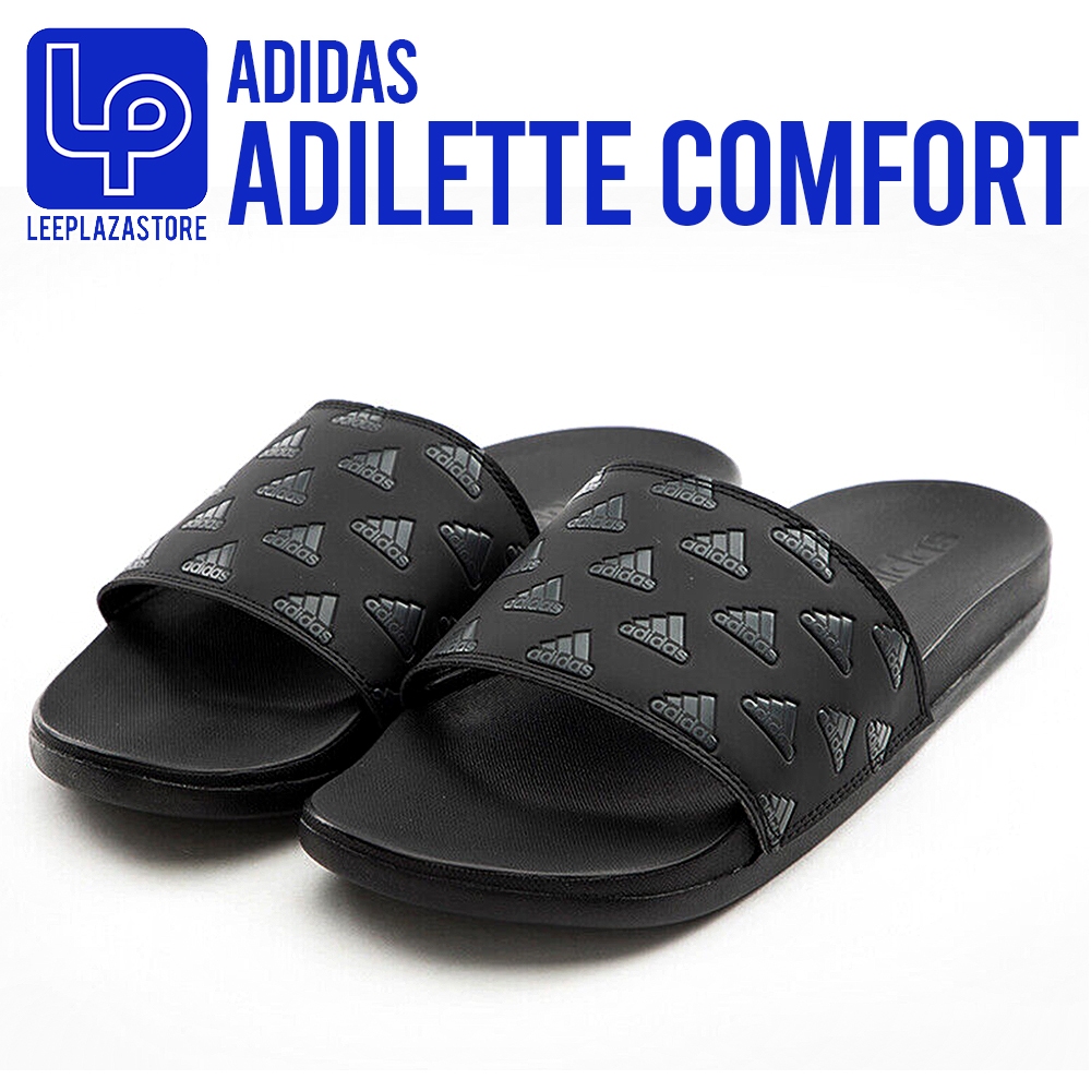 Adidas Men's Adilette Comfort Slides Sandal/Slipper Core Black - GV9736 ...