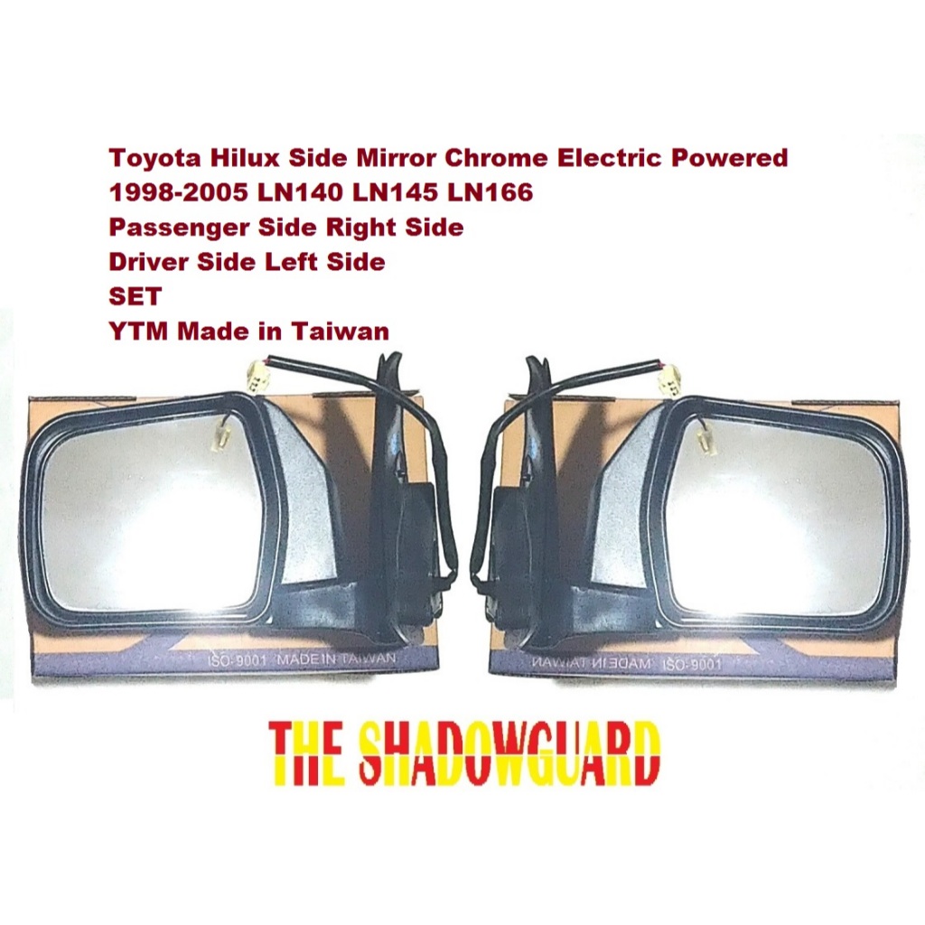 Toyota Hilux Side Mirror 1998-2005 LN140 LN145 LN166 Chrome Electric ...