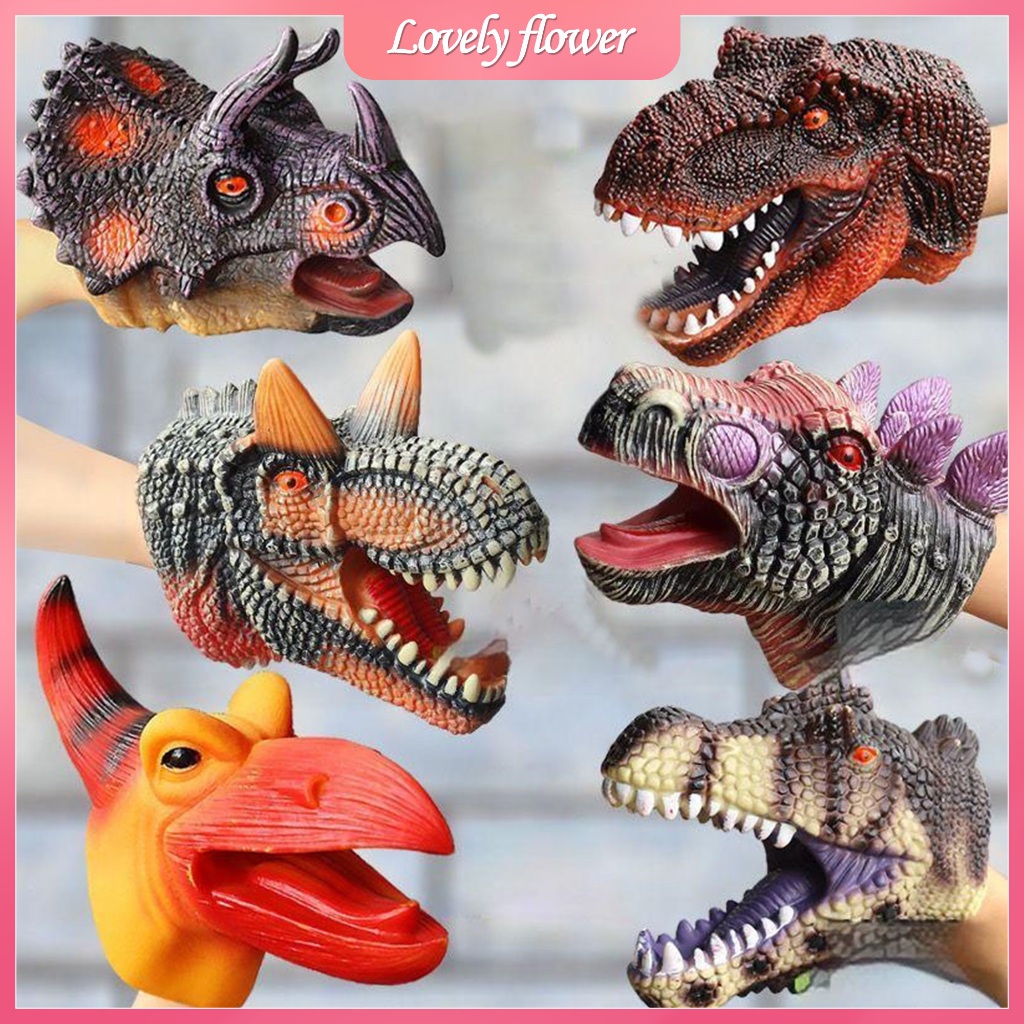 Dinosaur Hand Puppet Realistic Tyrannosaurus Rex Head Model Toy Gloves ...