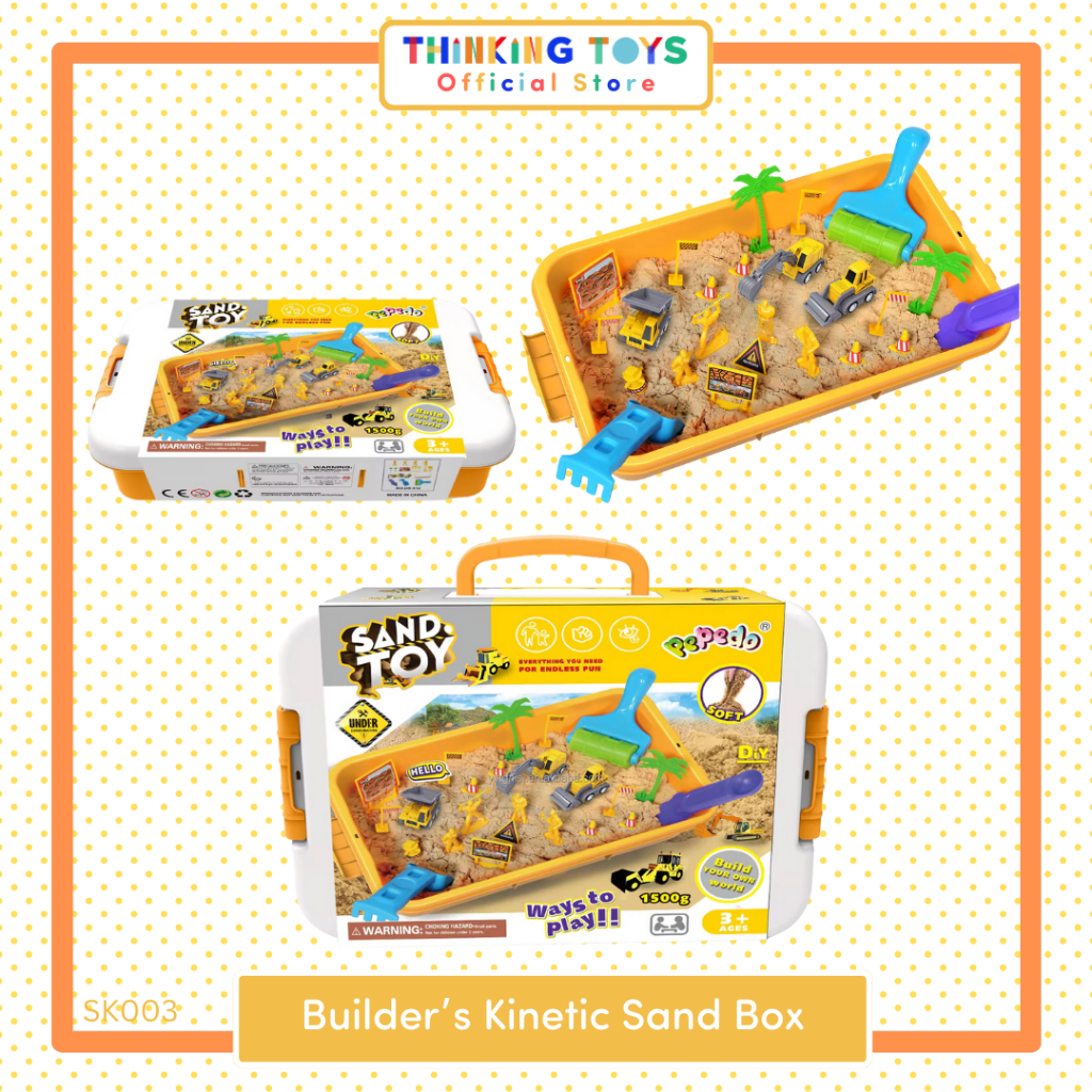 Builder's Kinetic Sand Box Play Sand Sensory Bin | Shopee Malaysia
