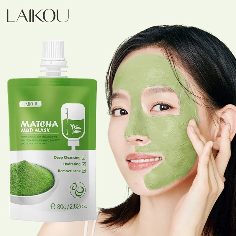 Matcha Green Clay Mud Face Mask (Laikou) Anti-wrinkle Night Facial ...