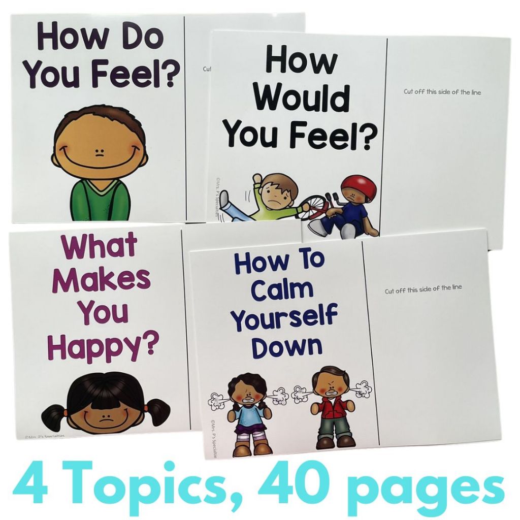 How Do You Feel Emotions QUIET BOOK (40 sheets or pages with 4 Topics ...